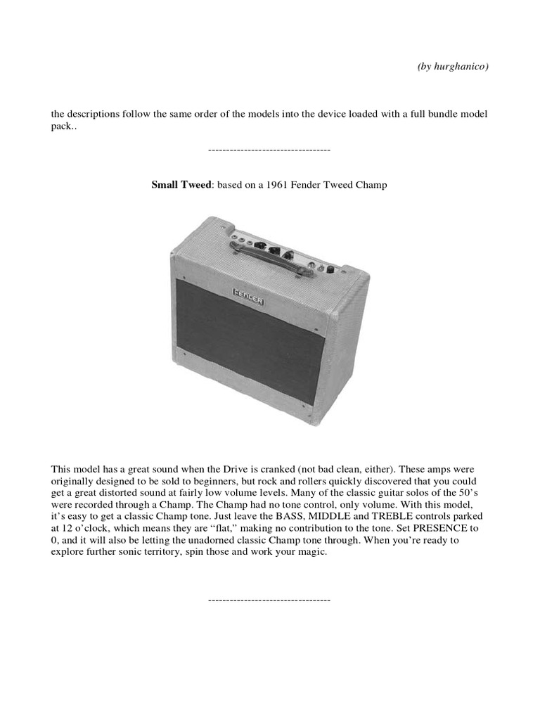Add-On Models Gallery | Download Free PDF | Amplifier | Guitar Family ...