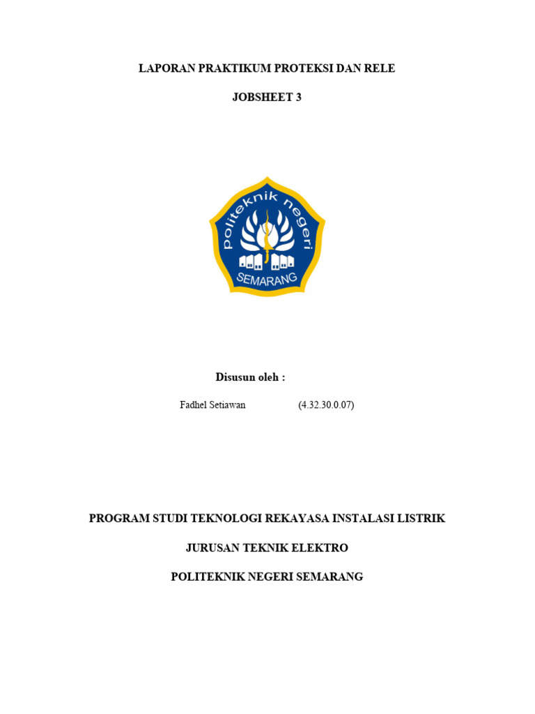 Tugas 3 Sistem Proteksi Dan Rele - Fadhel Setiawan - IL-4A | PDF
