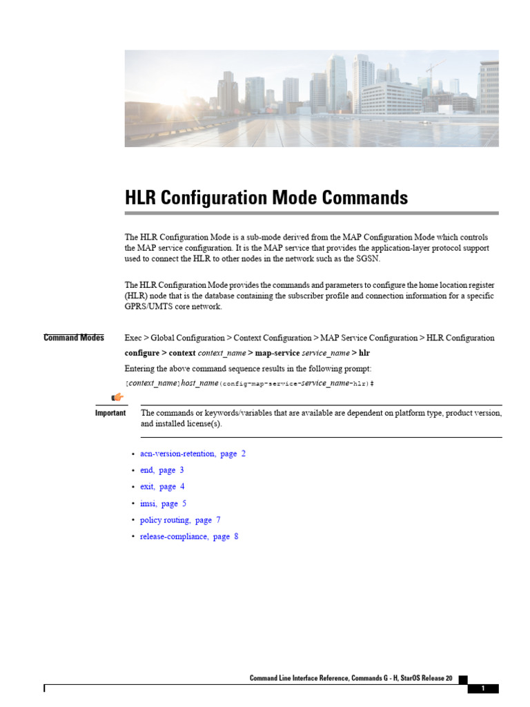 hlr-configuration-mode-commands | PDF | Mobile Telecommunications | Computer Programming