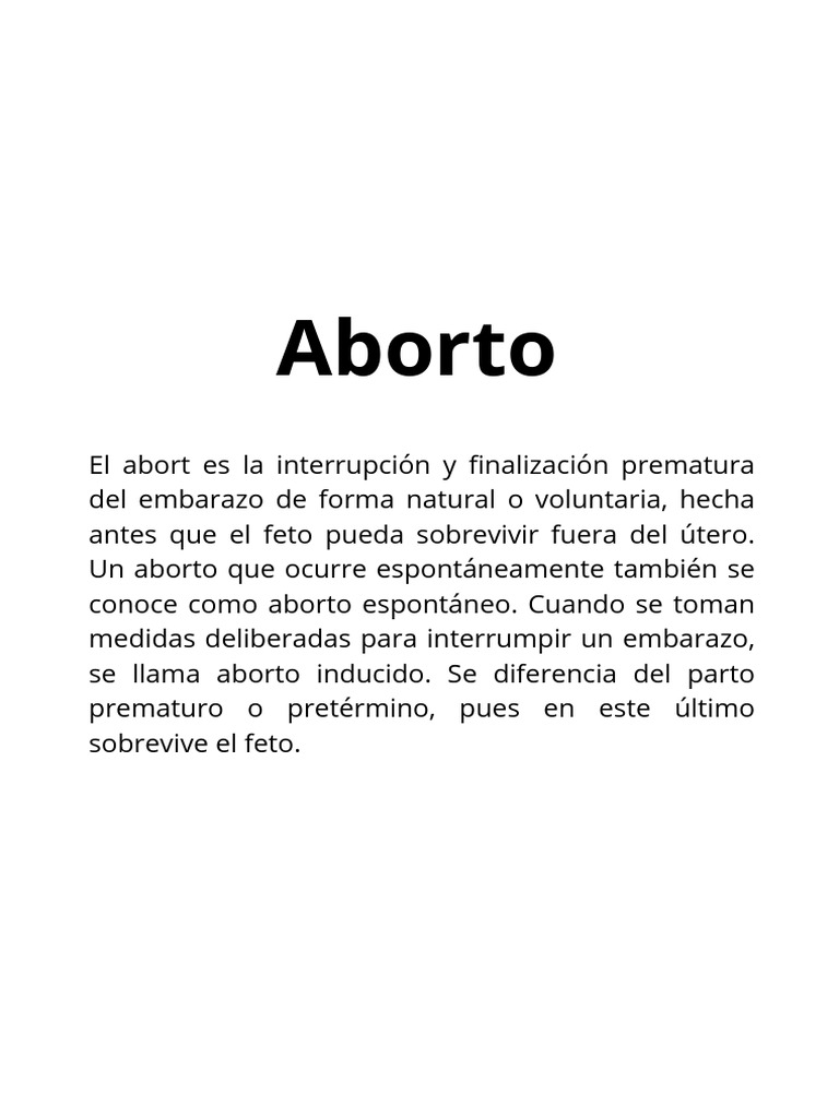 Tipos de Aborto y Sus Implicaciones | PDF | Aborto | Aborto espontáneo