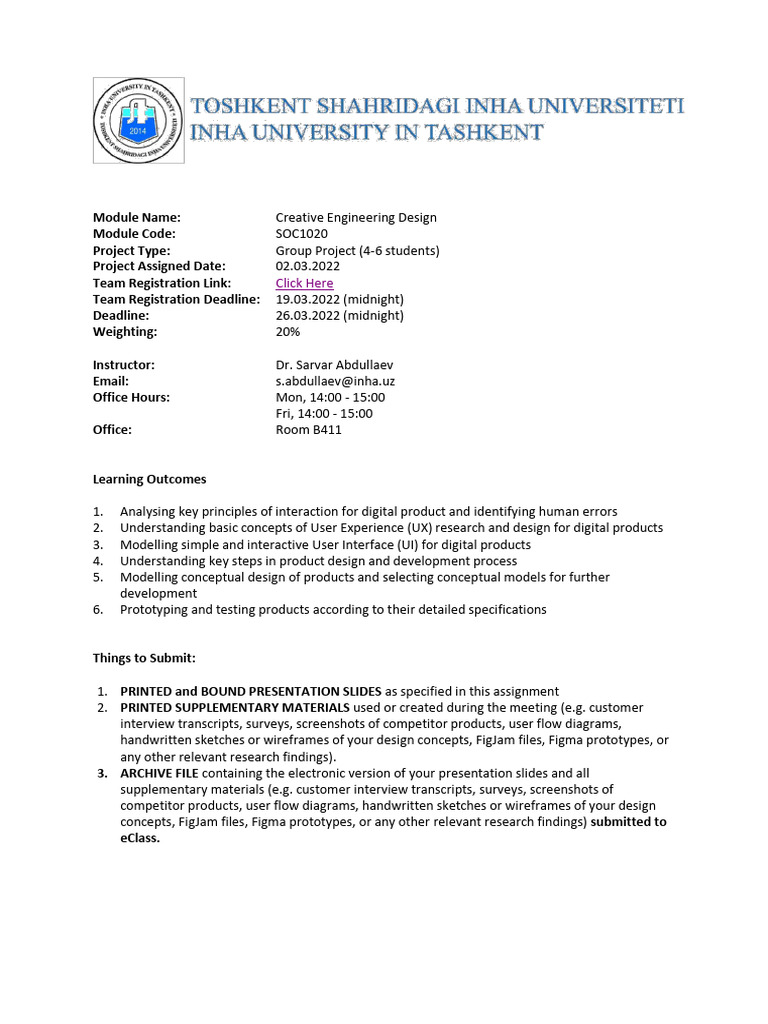 Design Project 1 | PDF | Computing