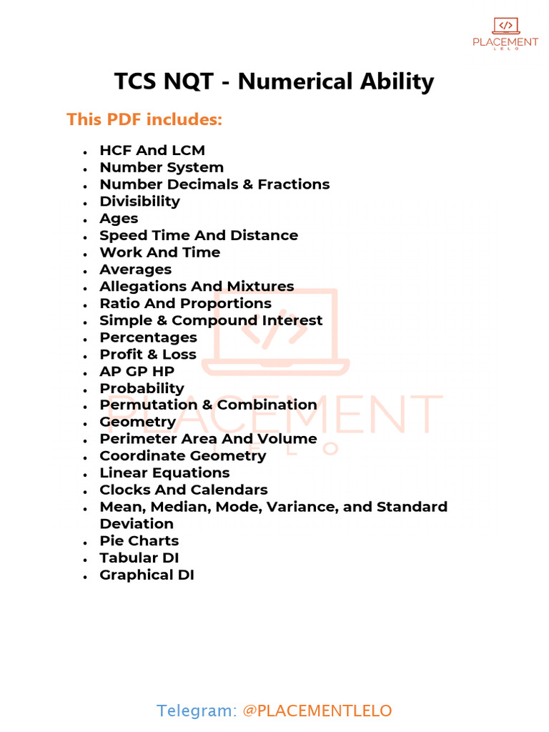 Numerical Ability by Placement Lelo | Download Free PDF | Numbers | Decimal