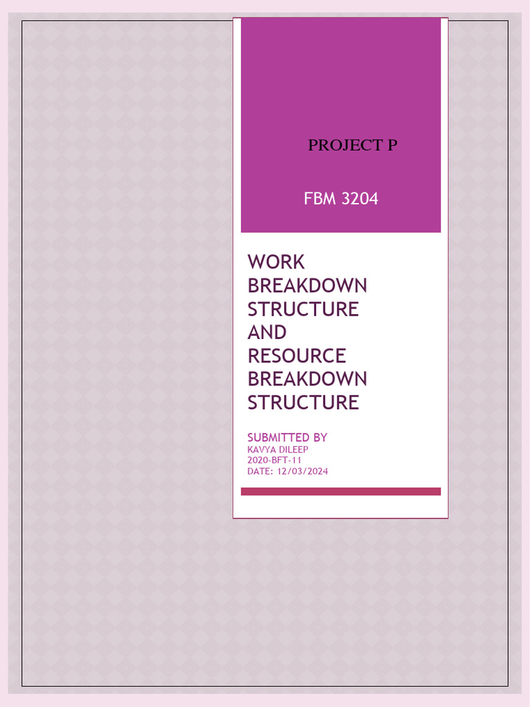 Wbs and Rbs | PDF | Project Management | Business