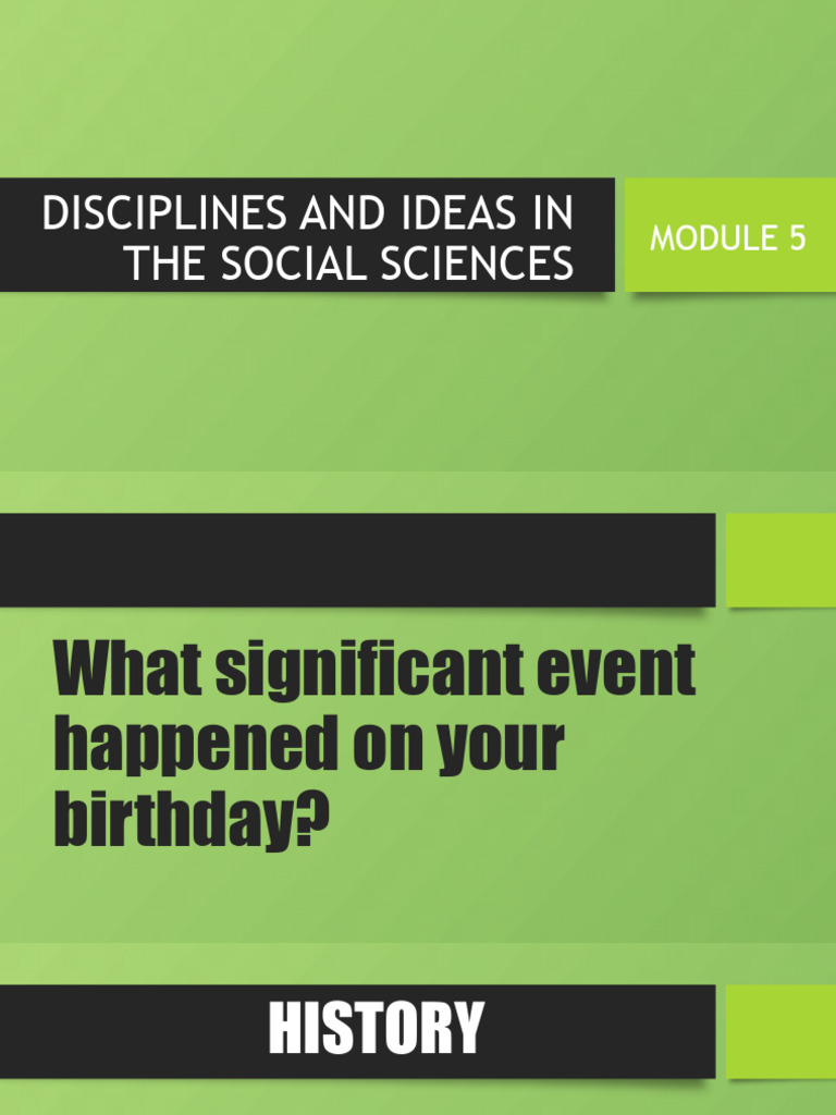 DISS Module 5 | PDF | Primary Sources | Economic History