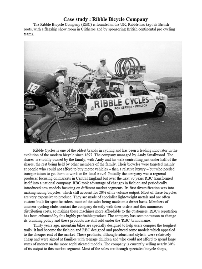 Case Study BA - Ribble Cycles | PDF | Retail | Profit (Economics)