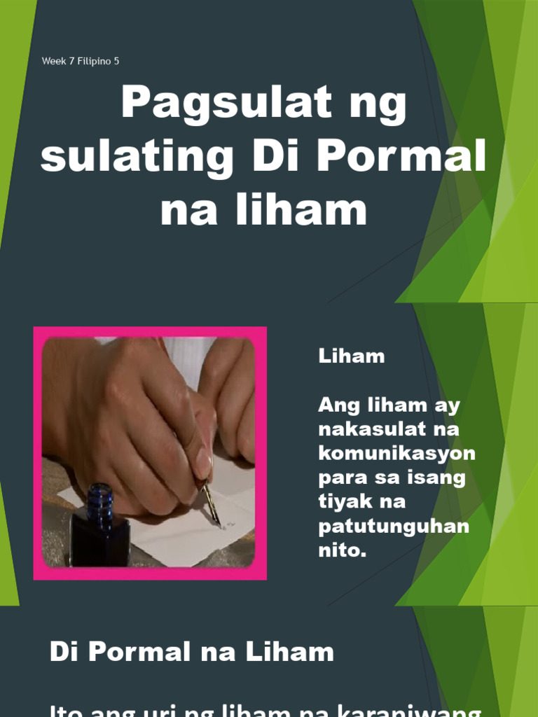 Pagsulat NG Sulating Di Pormal Na Liham | PDF