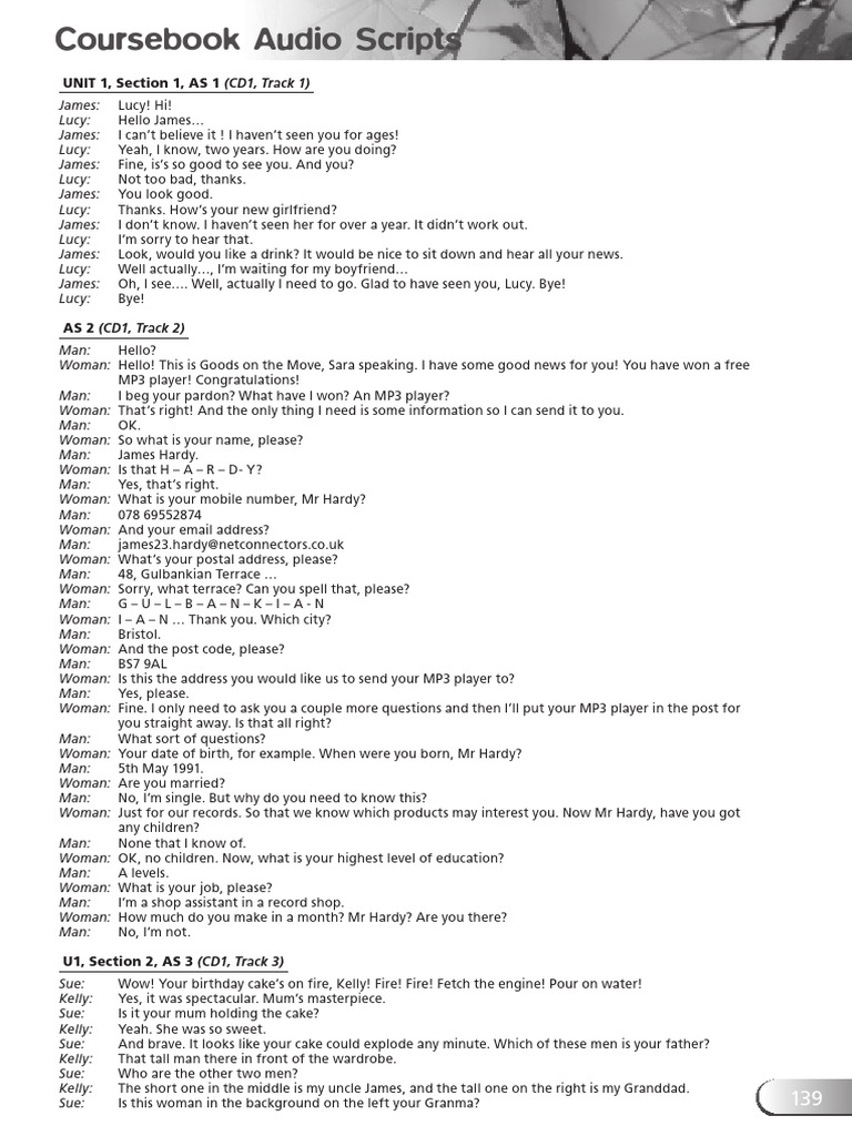 Audio Scripts Your Exam Success | PDF | Hail | Pet