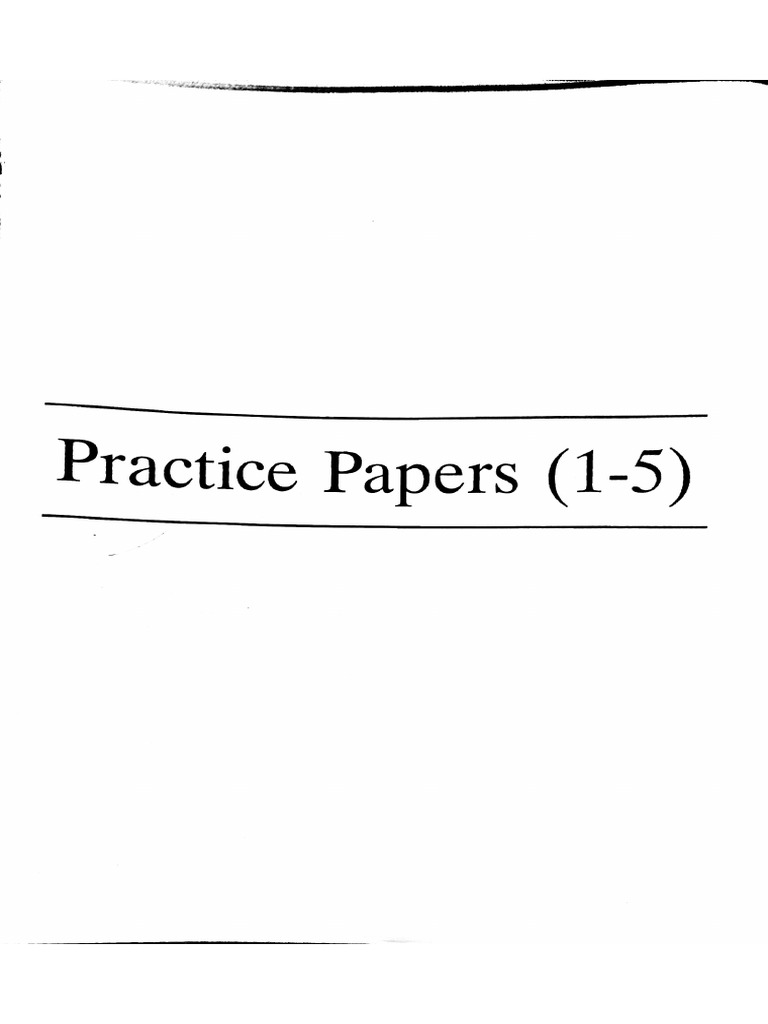 Practice Paper TT | PDF