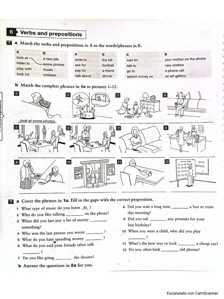 6B Prepositions A2 | PDF