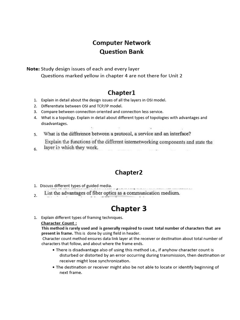 Computer Network Question Bank | PDF | Domain Name System | Transmission Control Protocol