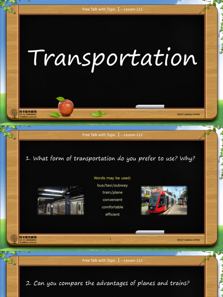 Lesson 111 | PDF | Public Transport | Transport