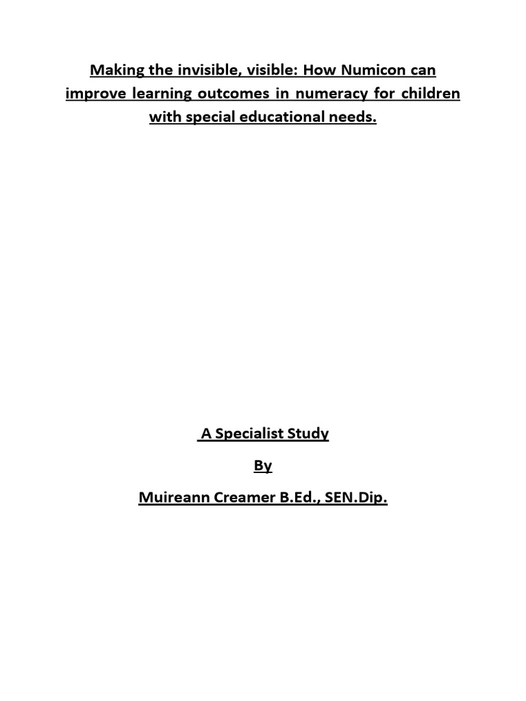 Making The Invisible, Visible: How Numicon Can Improve Learning ...