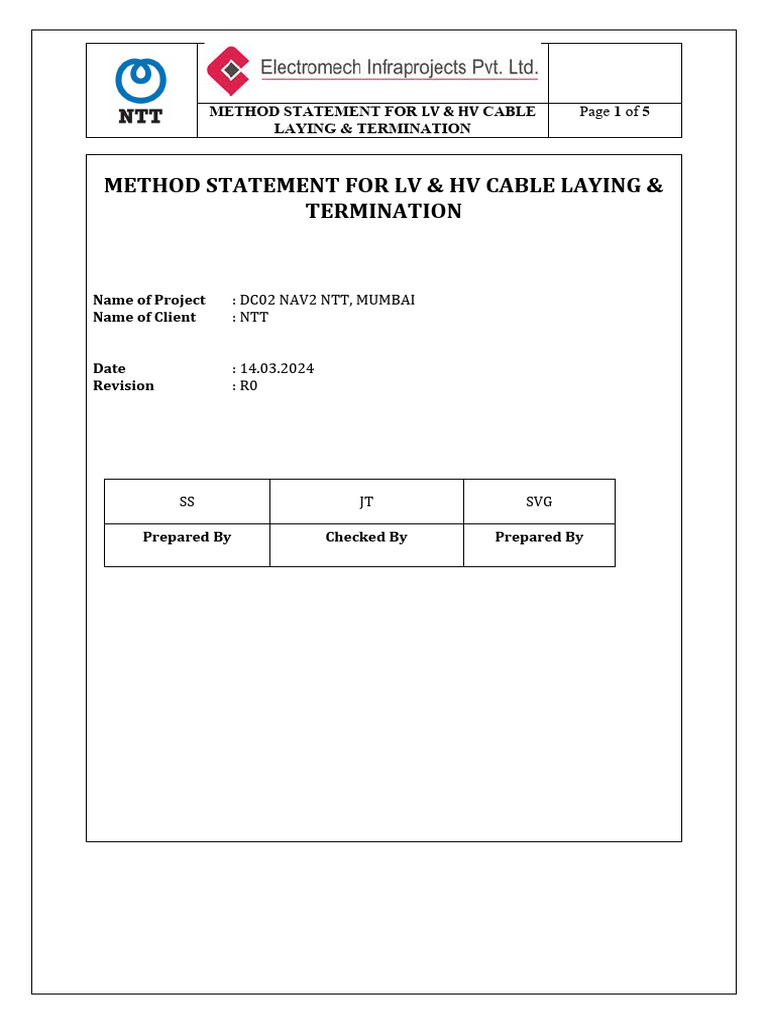 WMS For Cable Laying & Termination | PDF | Electrical Connector ...
