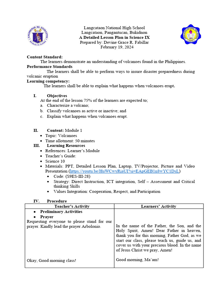 Detailed LP VOLCANOES | Download Free PDF | Volcano | Types Of Volcanic ...