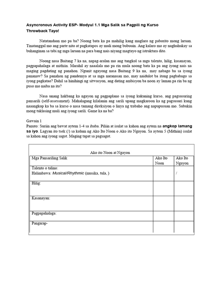 Asyncronous Activity ESP Module 1.1 | PDF