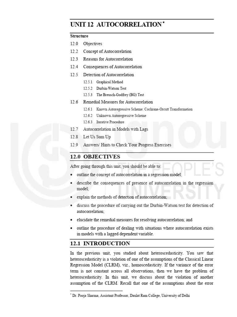 Unit-12_Bcom | PDF | Estimator | Autocorrelation