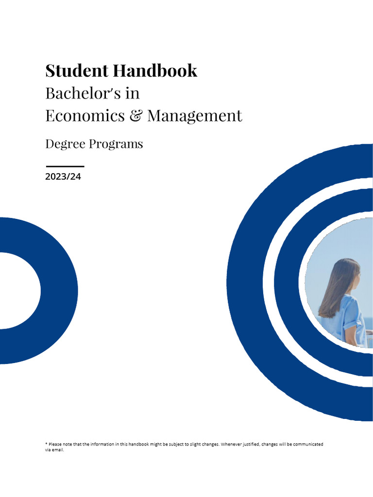 Nova SBE Bachelor's Program Handbook 2023 | PDF | Economics | Bachelor's Degree
