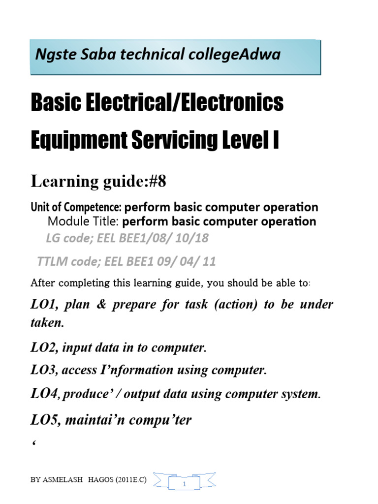 TTLM Computer | PDF | Computer Data Storage | Computer Keyboard