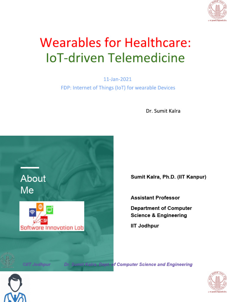 Wearable IoT-Day For Healthcare | Download Free PDF | Clinical Medicine | Medical Specialties