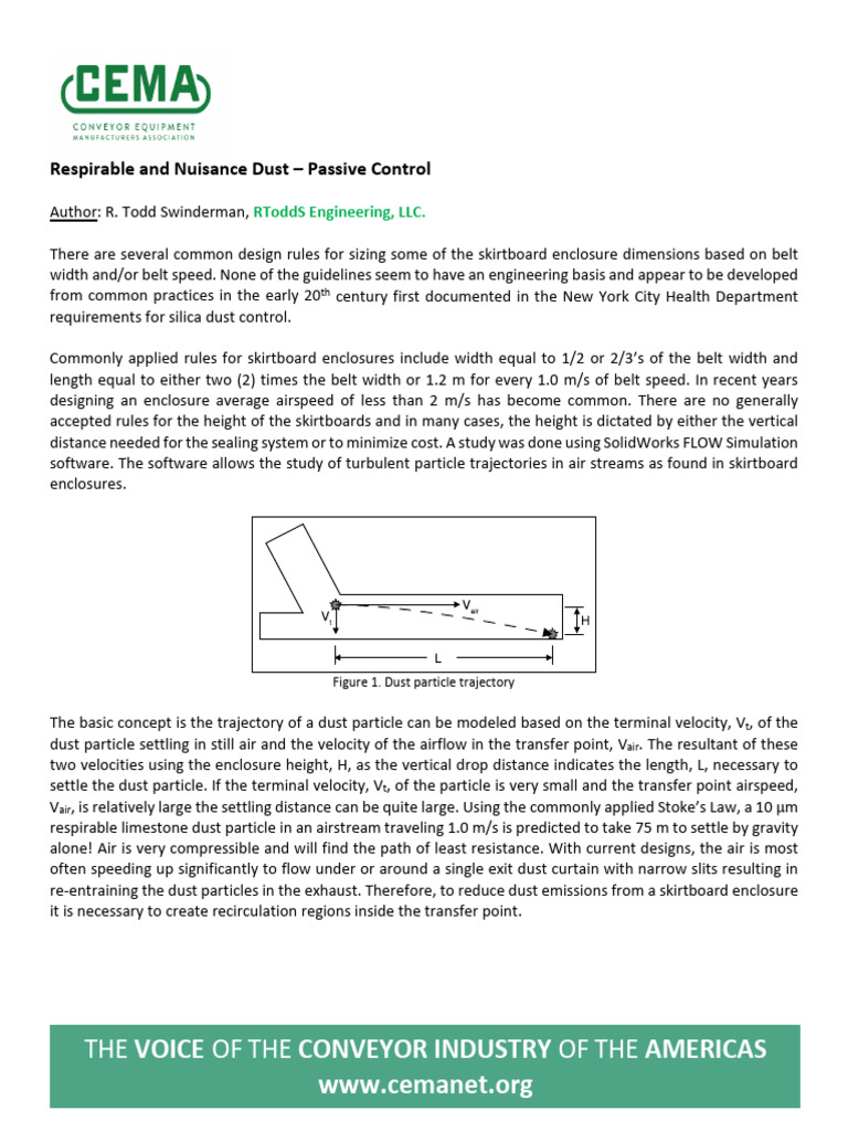 Respirable and Nuisance Dust T. Swinderman | PDF | Mechanical ...
