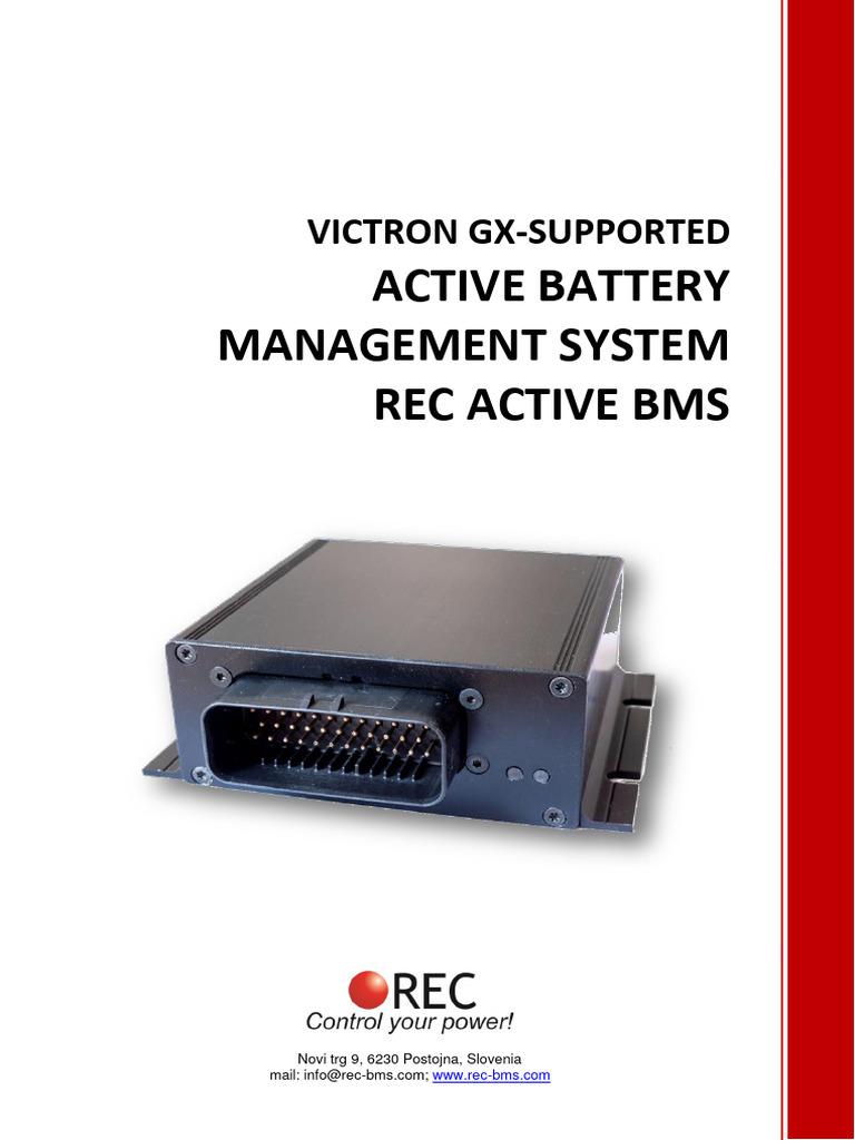 Manual For REC Active BMS - Victron Compatible | PDF | Battery Charger ...