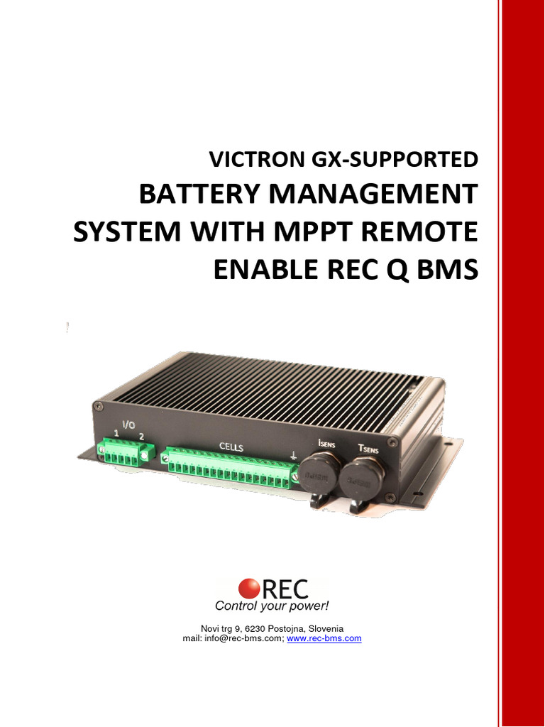 Victron GX-Compatible BMS Guide | PDF | Electrical Engineering ...