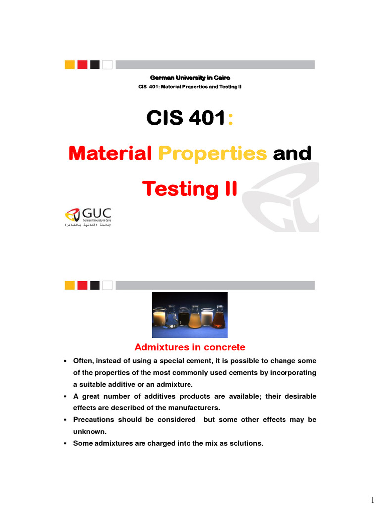 Lecture 2 CIS 401 (Lecture Notes) . | PDF | Concrete | Cement