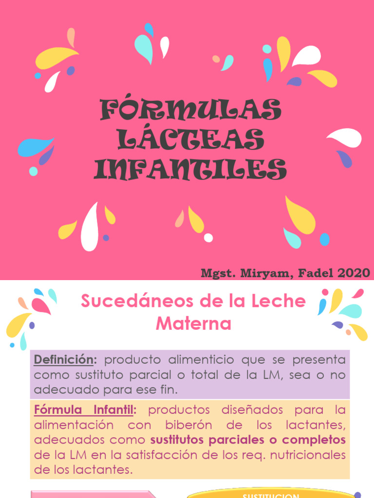 FORMULAS INFANTILES pwr 2020 | PDF | Leche | Formula infantil