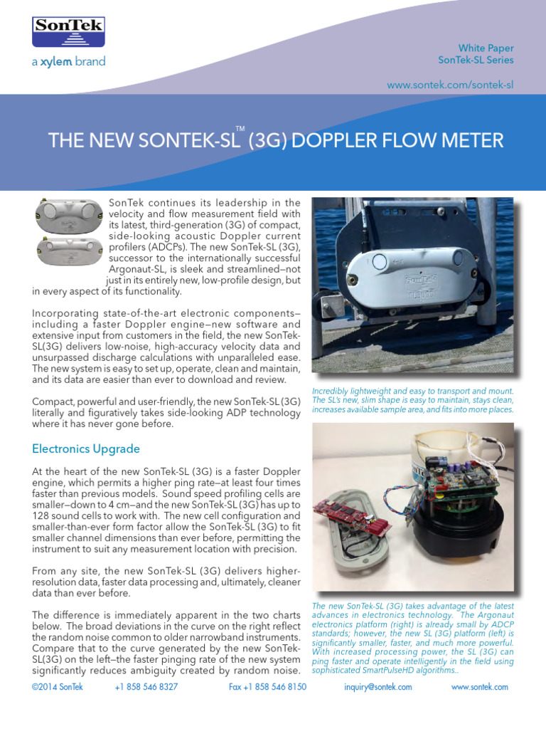Sonek SL 3g Doppler Flow Meter White Paper | PDF | Science ...