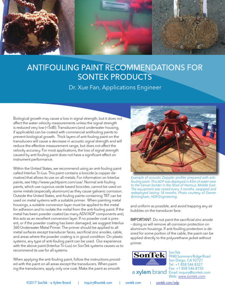 Sontek Antifouling Paint Recommendations | PDF | Home & Garden | Art