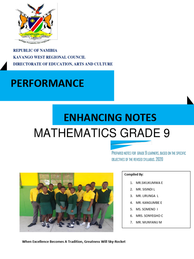 Maths Grade 9 Booklets 2020 | PDF | Mathematics | Arithmetic