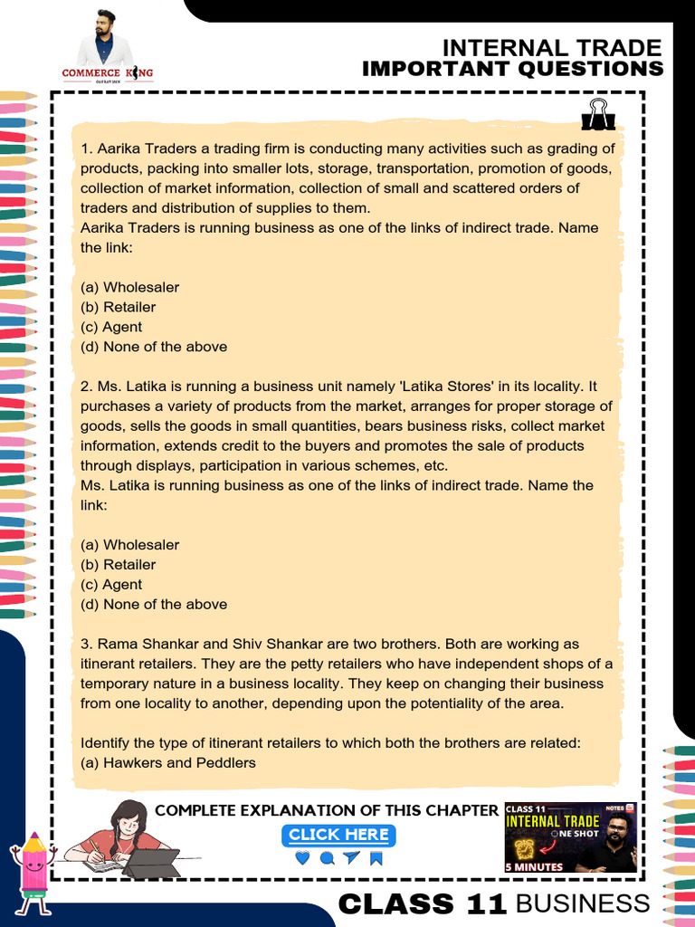 worksheet INTERNAL TRADE | PDF | Retail | Invoice