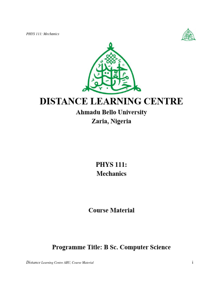 PHYS 111 - Mechanics | PDF | Measurement | Astronomical Unit