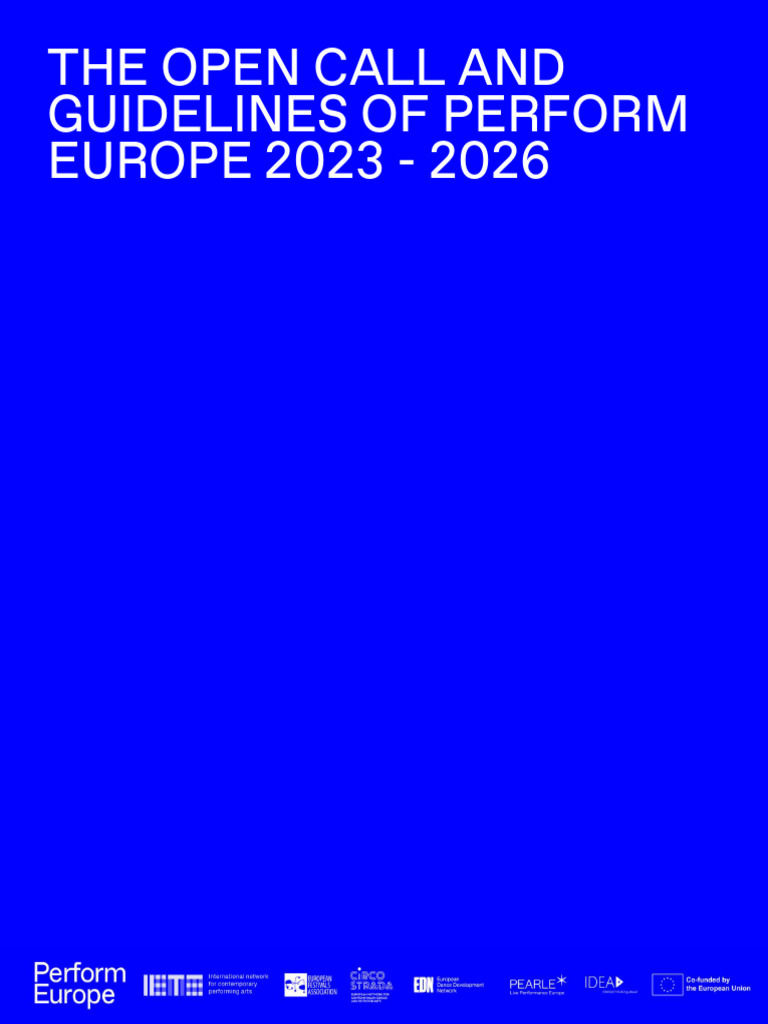 Perform Europe Open Call 2023-2026 | PDF | European Union | Partnership