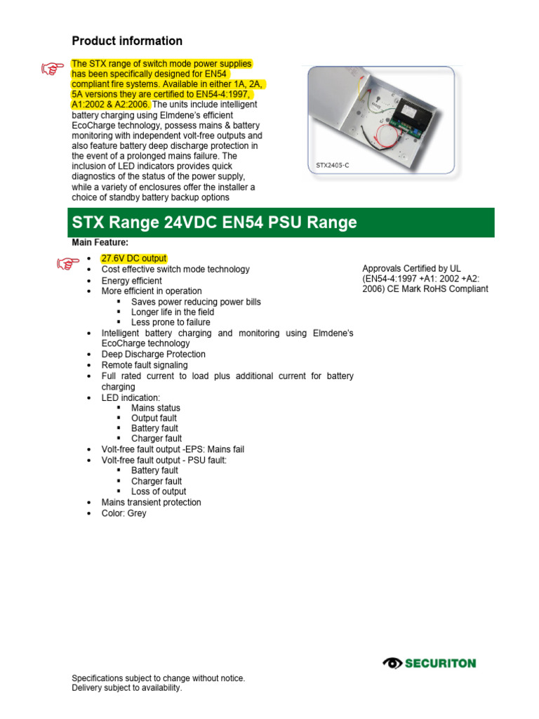 Stx2405-E-Sec | PDF | Battery Charger | Power Supply
