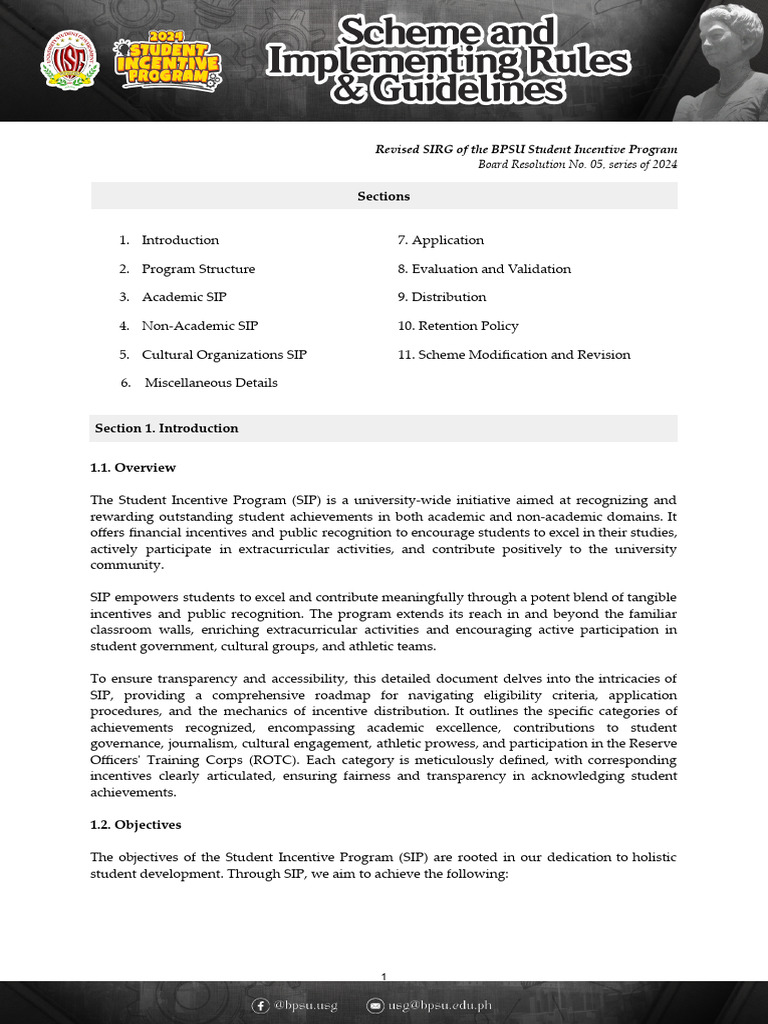 Sip 2024 - Sirg | Download Free PDF | Incentive | Reserve Officers' Training Corps