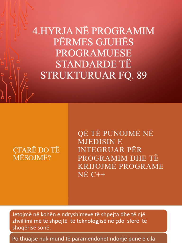 Hyrja Në Programim Përmes Gjuhës Programore Strukturore | PDF