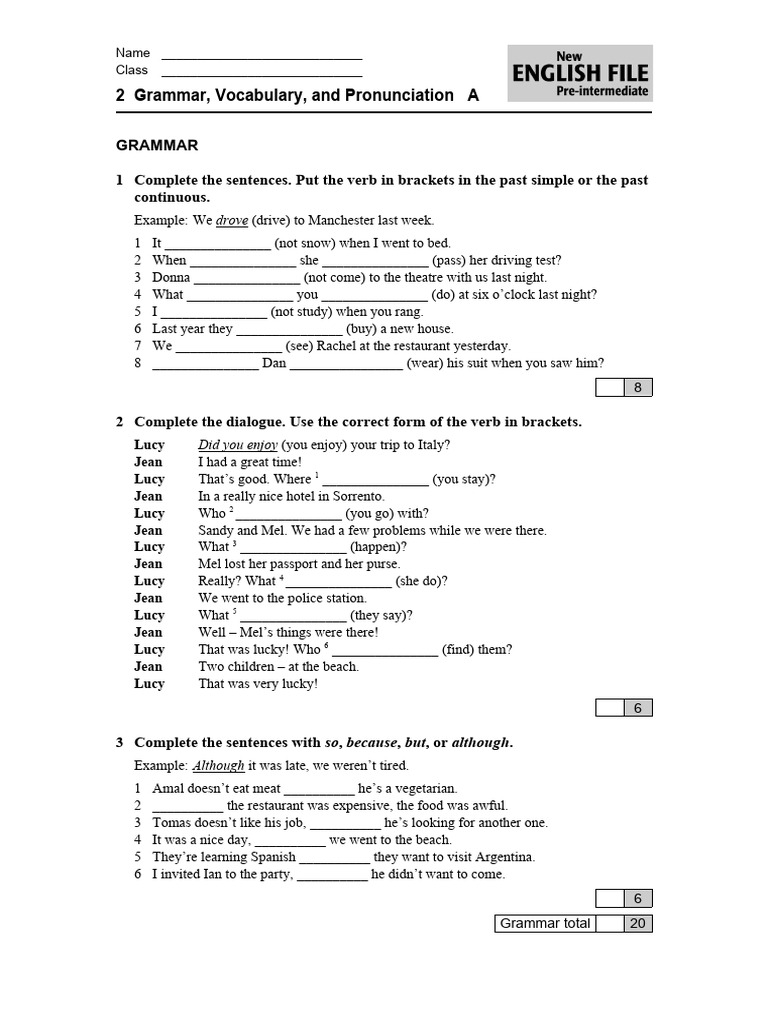 EIC 2 Practice Exercises - Unit 2 | PDF