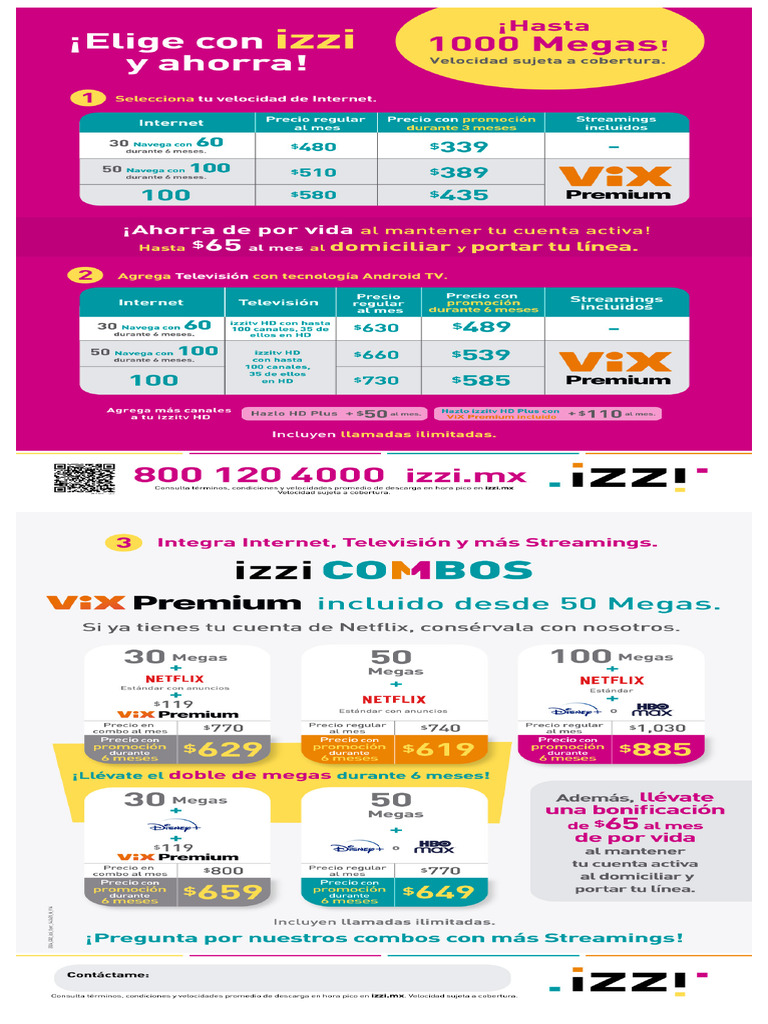 Díptico Izzi Móvil - Izzi | PDF