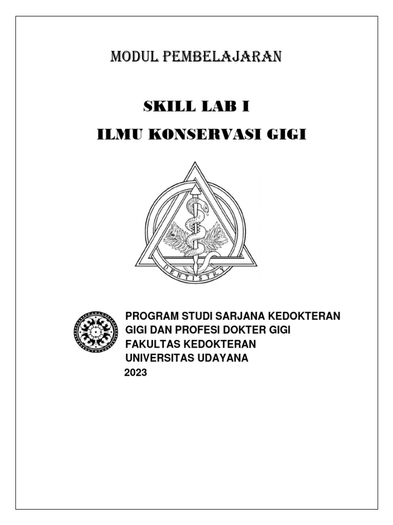 Modul Pembelajaran Skill Lab Konservasi 1 | PDF