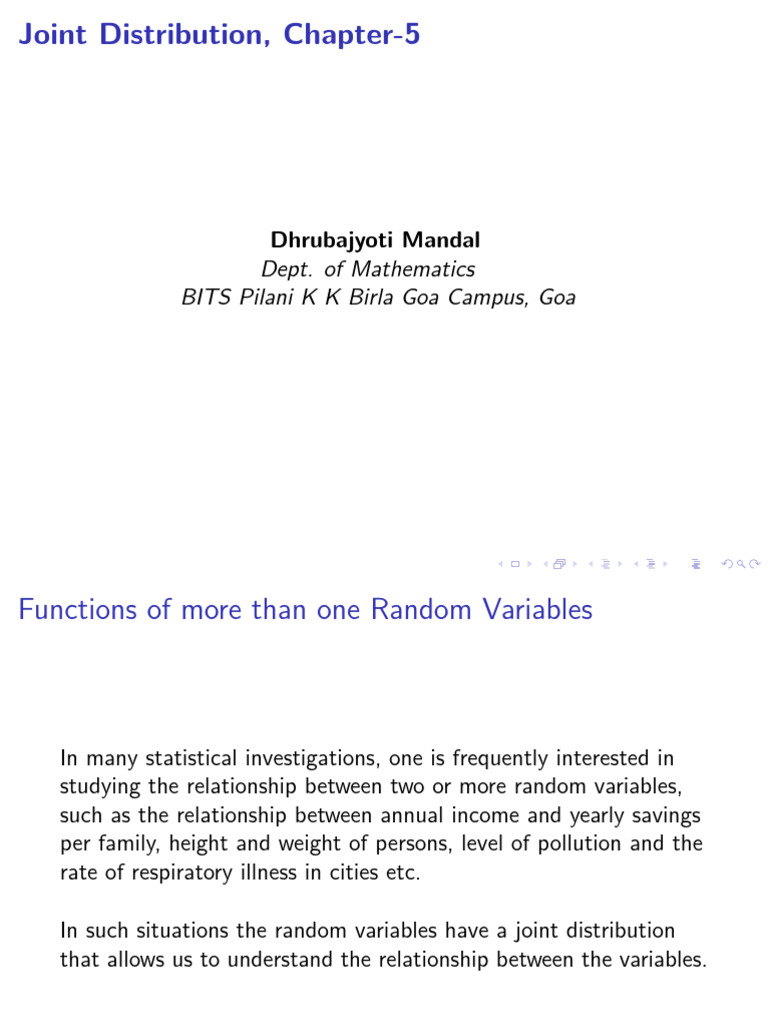 Joint Density | PDF | Probability Distribution | Probability Density Function