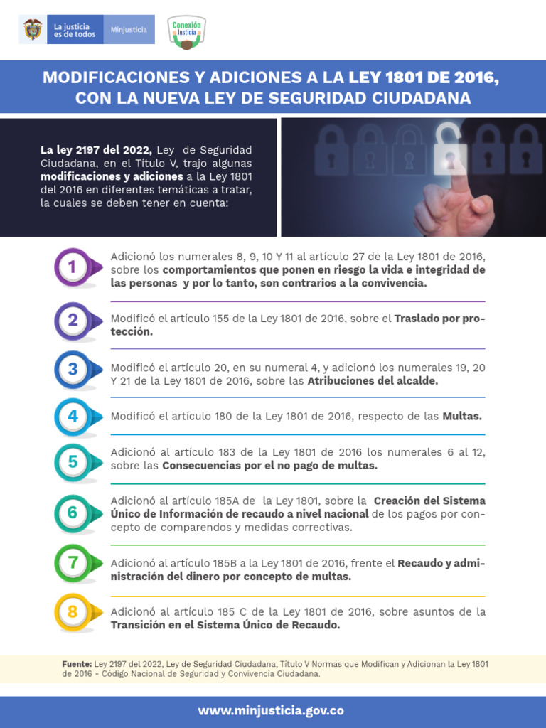Infografia Modificaciones y Adiciones A La Ley 1801 | PDF