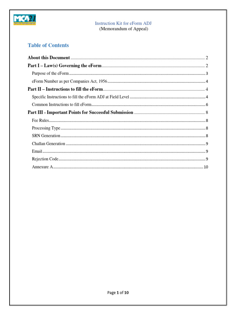 eForm ADJ Filing Guide | PDF | Appeal | Government