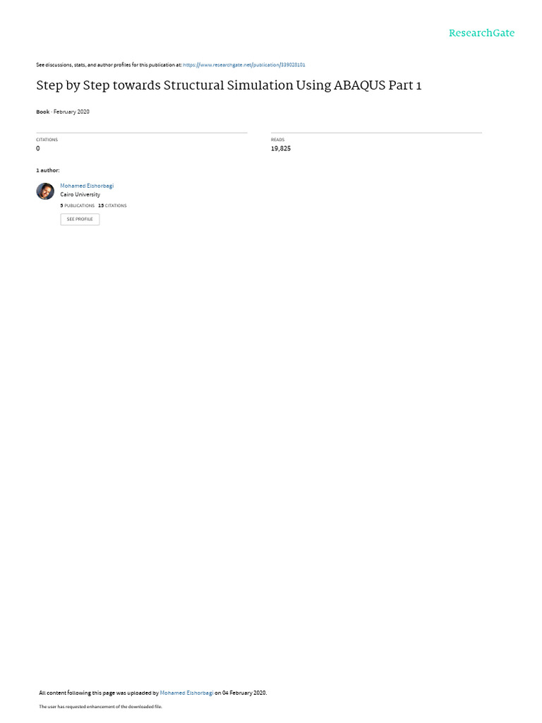 Stepby Steptowards Structural Simulation Using ABAQUSPart 1 | PDF ...