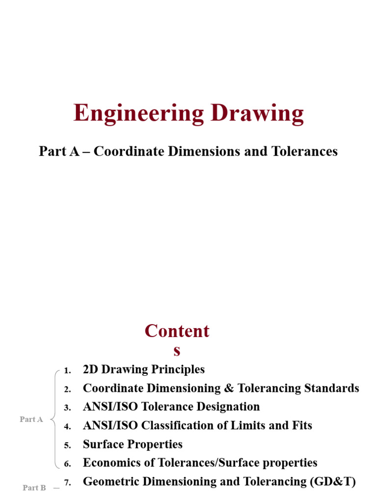 Engineering Drawing Notes A Fa2019 | PDF | Engineering Tolerance | Screw