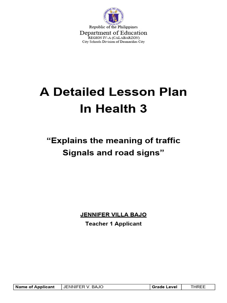 Lesson Plan Health | PDF | Packaging And Labeling | Learning