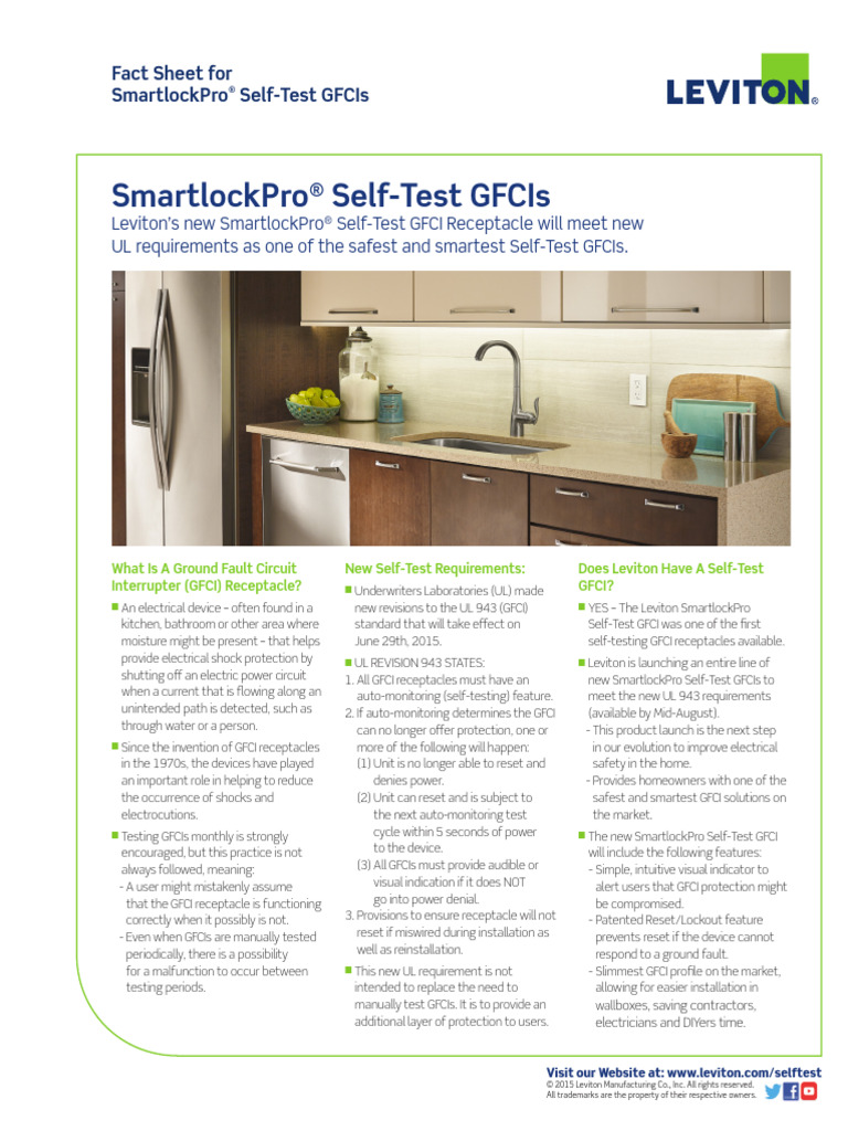 RESI_GFCI_Selftest_Fact_Sheet_final | PDF | Electricity | Electrical ...