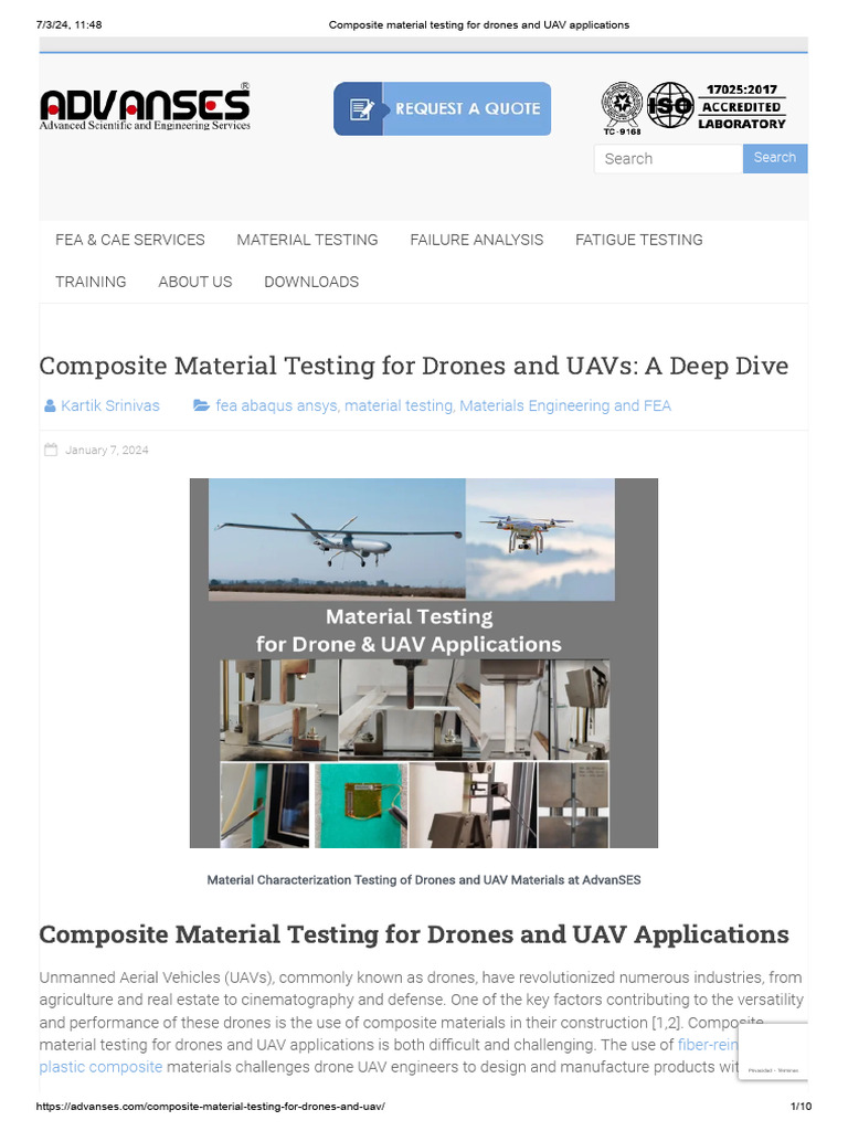 Composite Testing for UAV Engineers | PDF | Composite Material | Stress ...