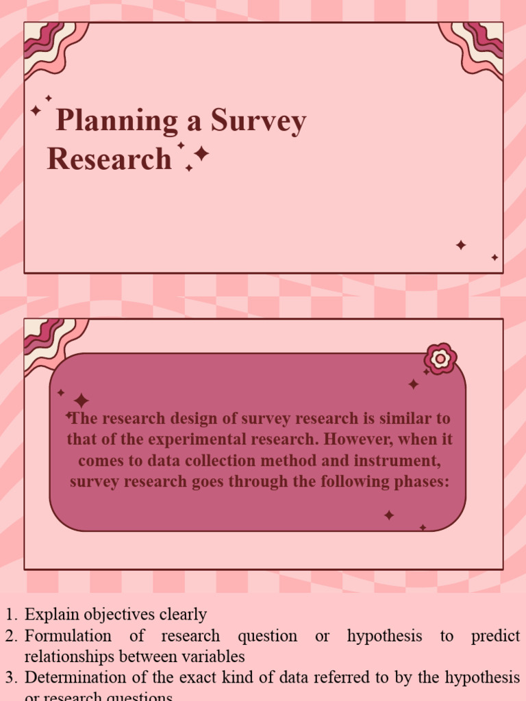 Planning A Survey Research | PDF | Survey Methodology | Methodology Planning A Survey Research | PDF | Survey Methodology | Methodology
