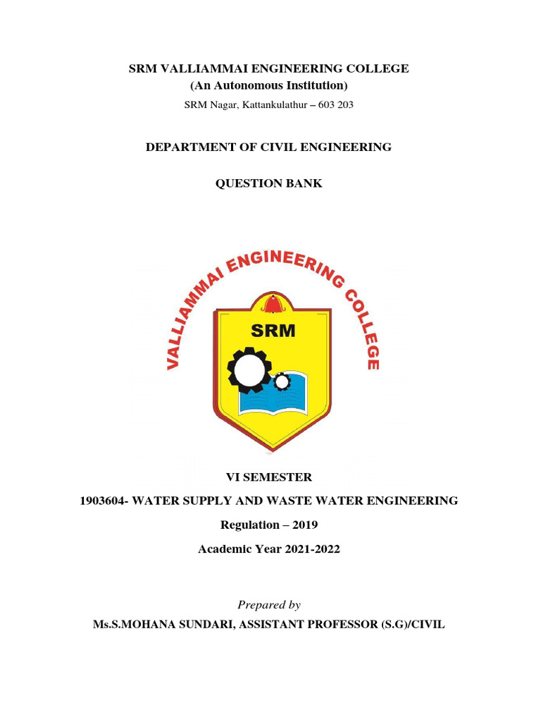 Water Supply and Waste Water Engineering | PDF | Sewage Treatment ...